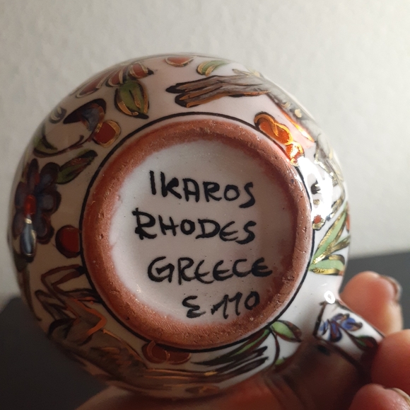 Ikaros potrrry | Art | Gorgeous Ikaros Pottery Rhodes Greece Demitasse ...